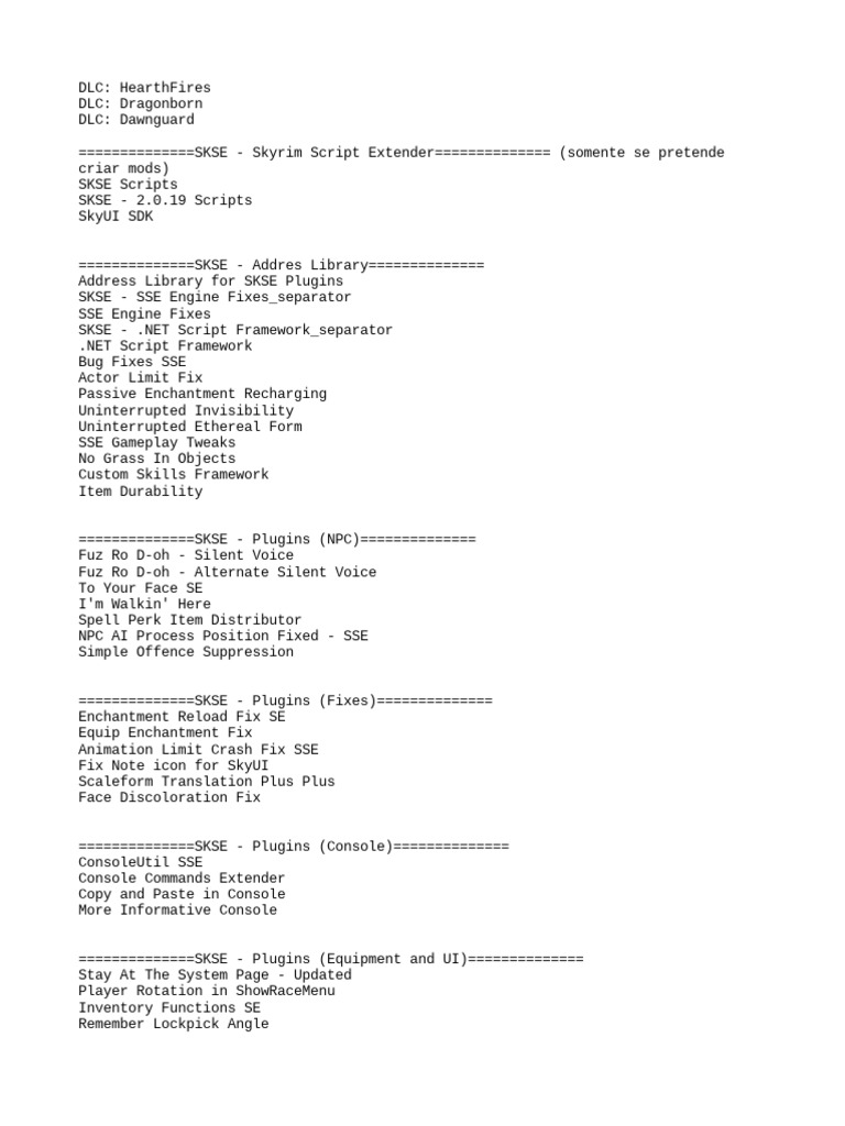 Gardden Modlist | PDF