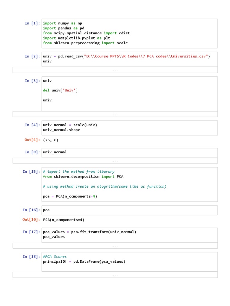 PCA - Jupyter Notebook | PDF | Principal Component Analysis | Machine ...