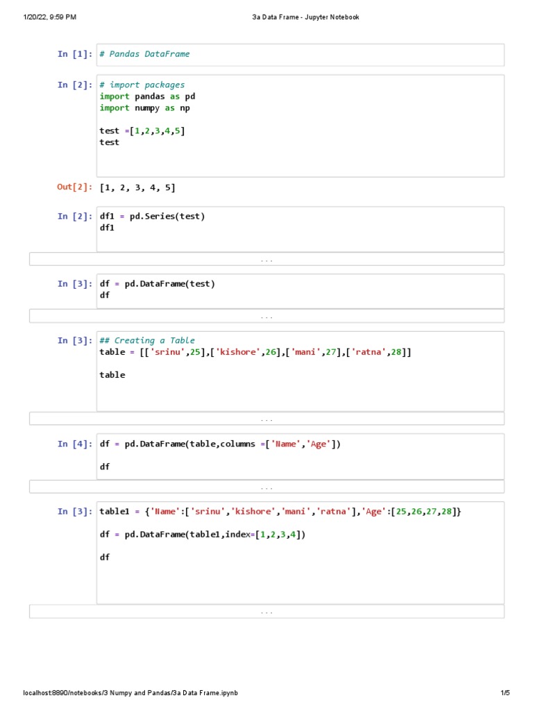 Pandas DataFrame Basics | PDF | Data Management Software | Computing