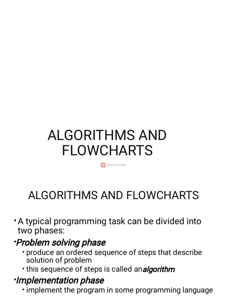 Algorithms and Flowcharts | PDF | Control Flow | Algorithms