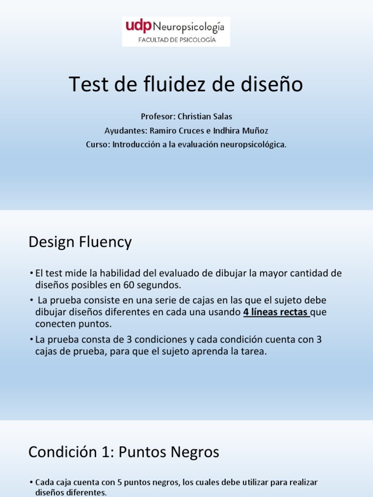 Test Fluidez de Diseño | PDF | Ciencia cognitiva | Cognición