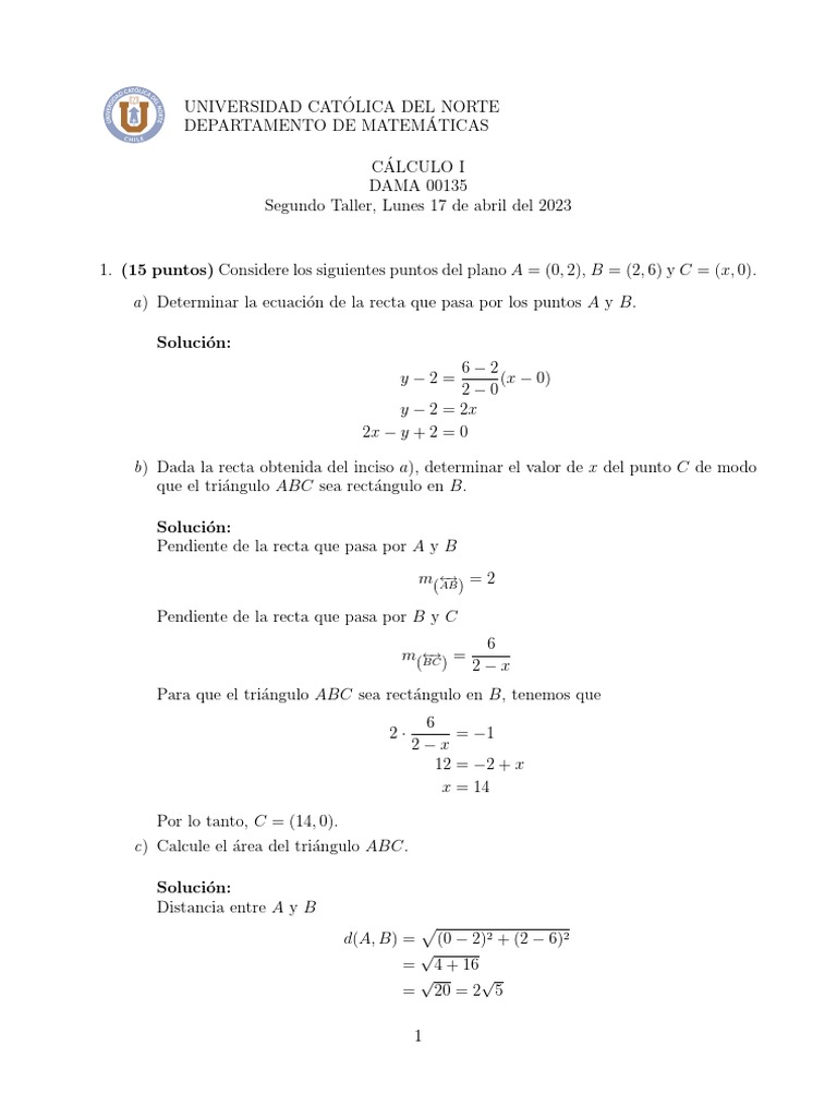 Taller 2 | PDF | Elipse | Matemáticas