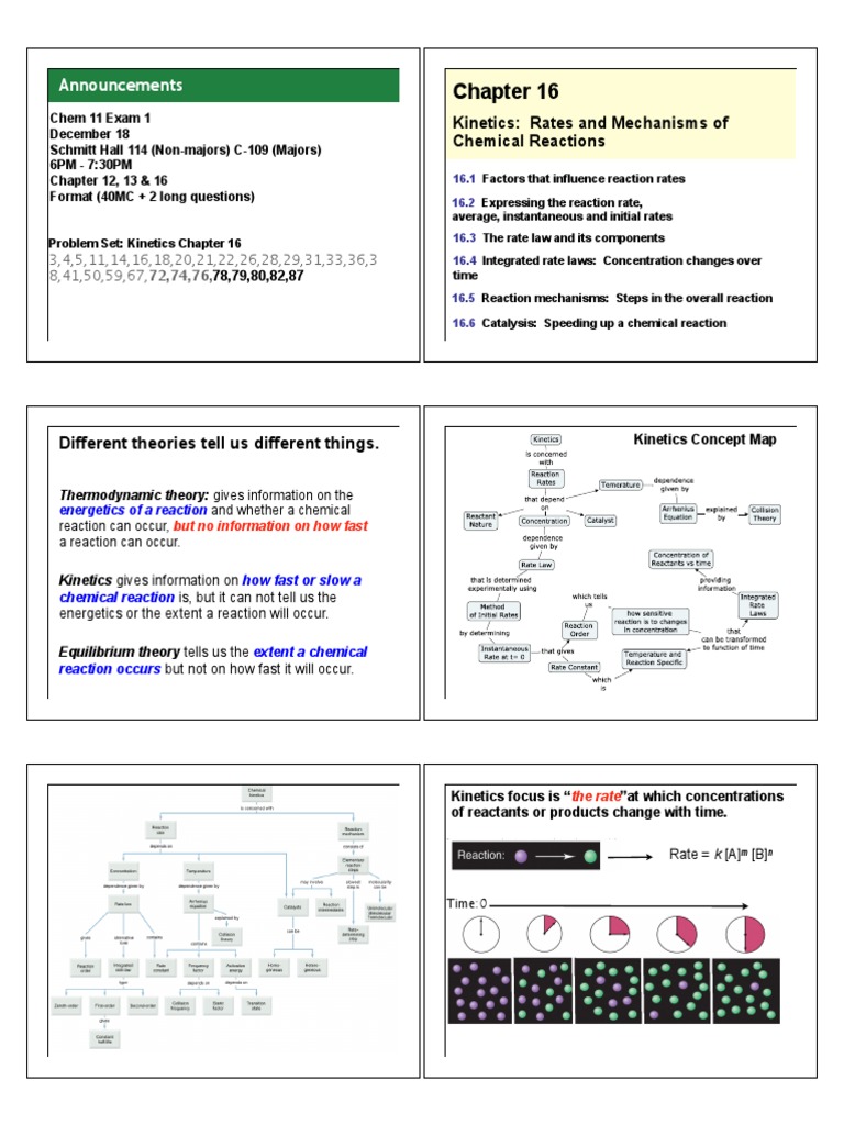 Chapter 16 Kinetics | PDF | Reaction Rate | Chemical Kinetics