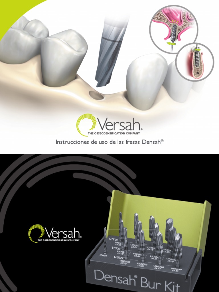 catálogo fresas versah | PDF | Implante dental | Perforación