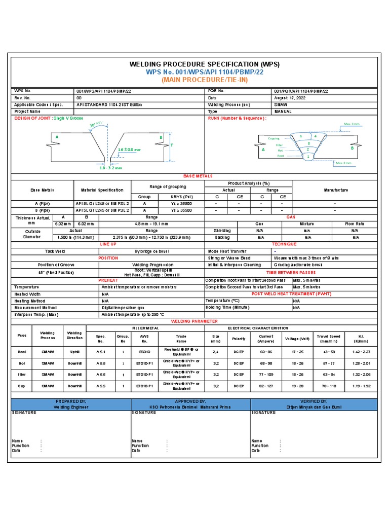 Wps Mainline | PDF | Welding | Construction