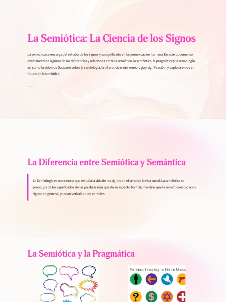 La Semiotica La Ciencia de Los Signos | PDF | Comunicación | Science
