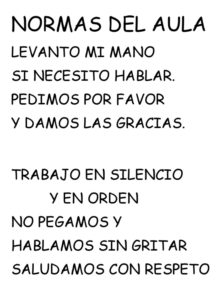 Normas Del Aula | PDF