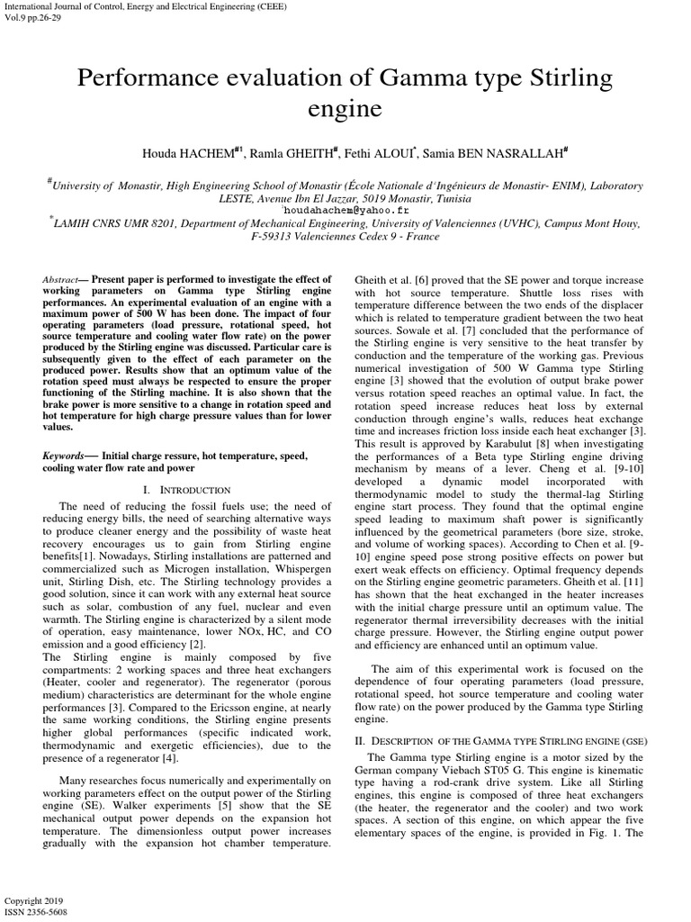 Performance Evaluation of Gamma Type Sti | PDF