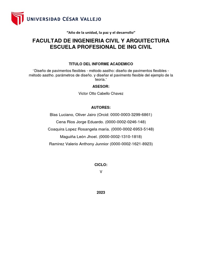 Informe 7 - Pavimentos | PDF