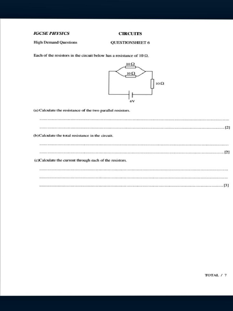 Electricity Assignment. Physics | PDF