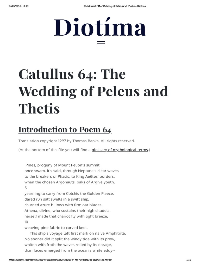 Poem Catullus 64 | PDF