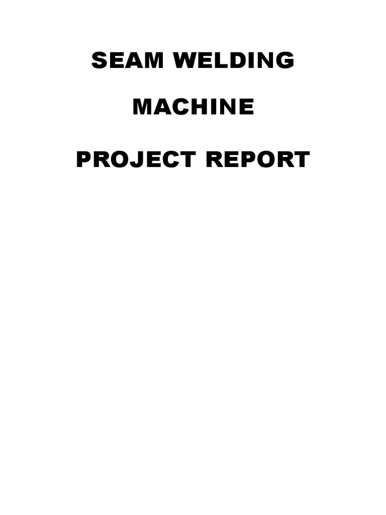 Seam Welding Machine | PDF