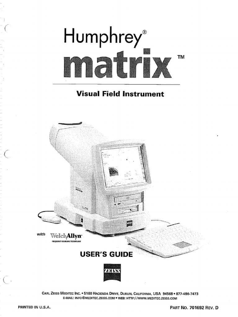 Humphrey MatrixManual | PDF