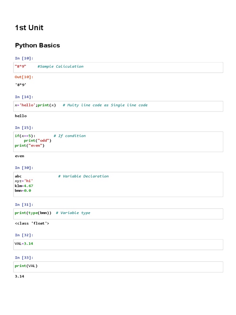 1st Unit - Jupyter Notebook | PDF | Arithmetic | Computing
