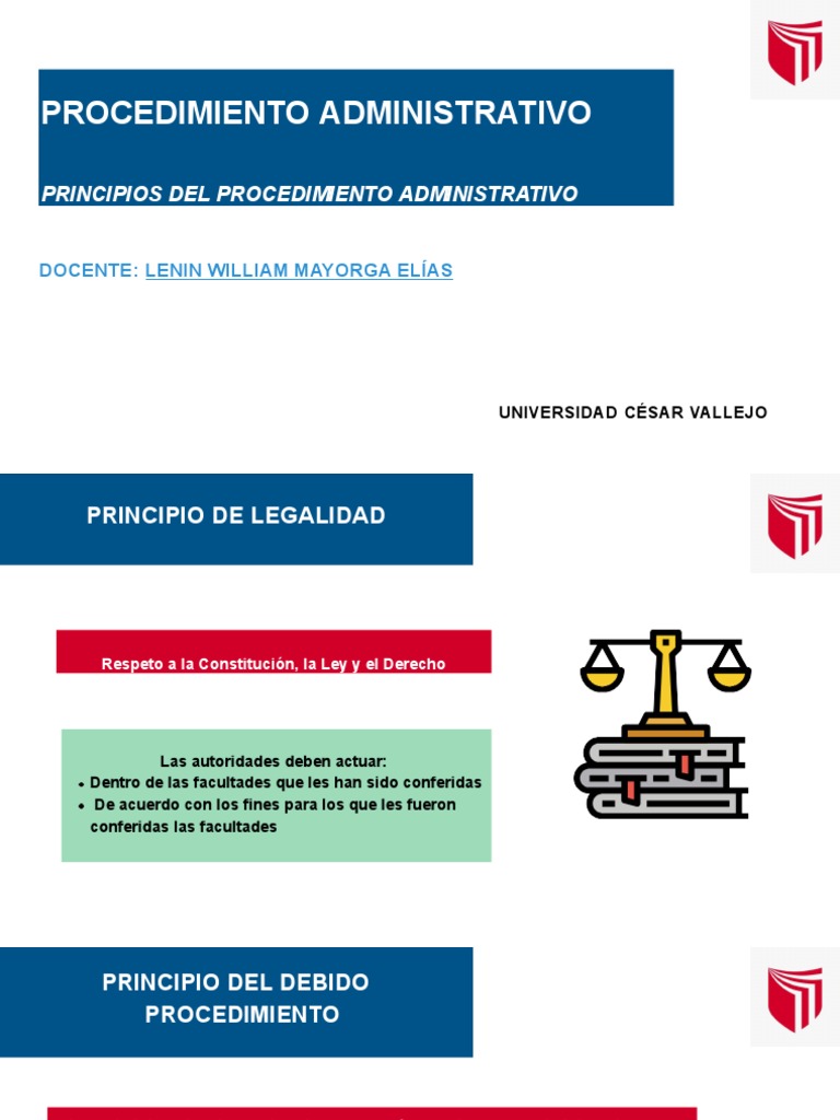 Principios del Procedimiento Administrativo | PDF | Administración ...