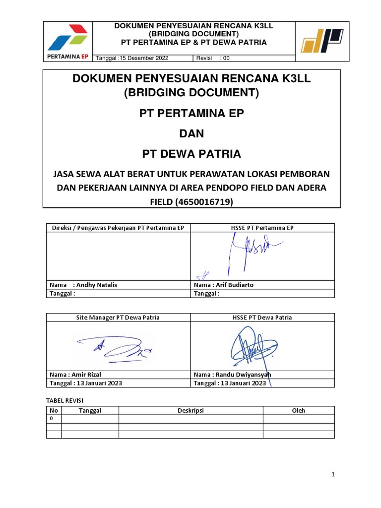 Bridging Dokument SF Project PT Dewa Patria | PDF