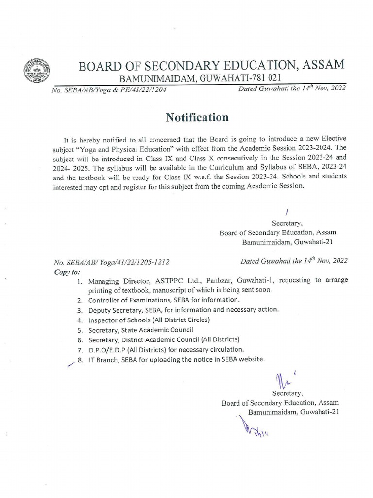 Yoga Physical Education | PDF