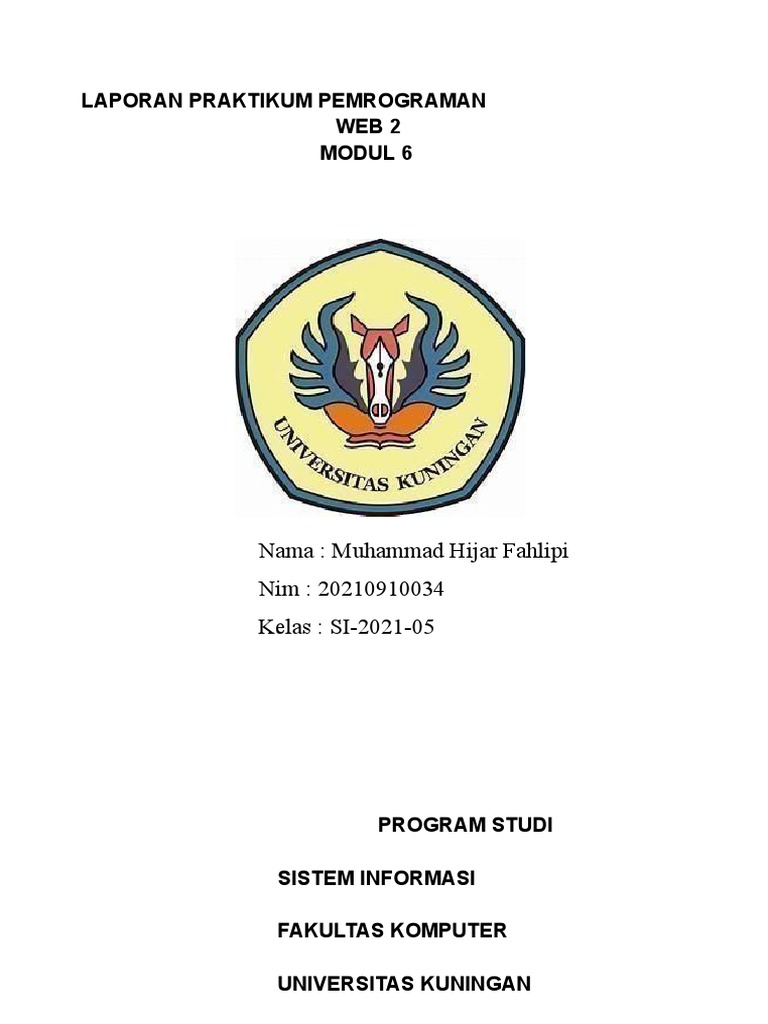 Laprak PW2 Modul 6 | PDF