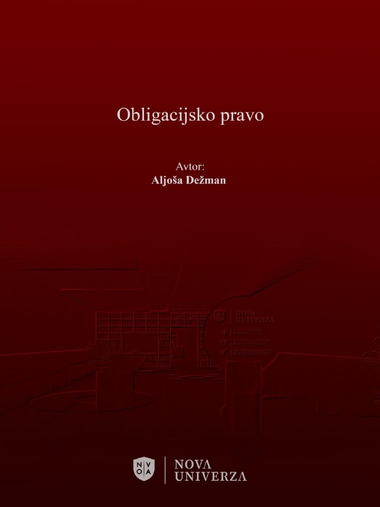 Dežman (Obligacijsko Pravo) - SplUc | PDF