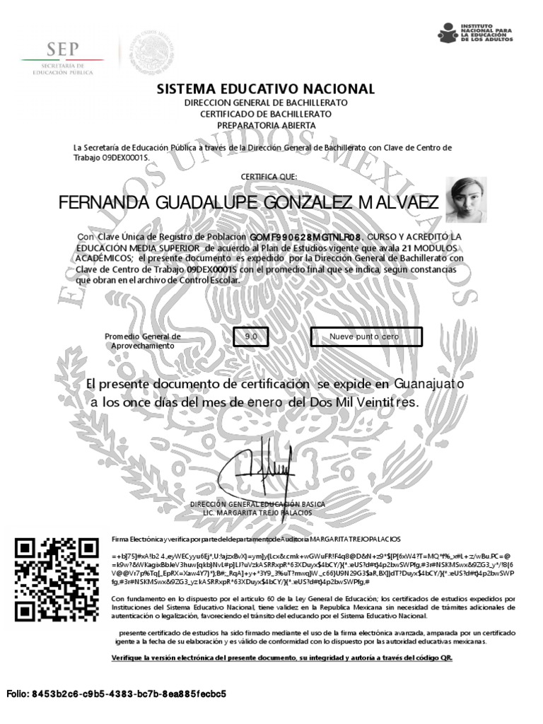 Fernanda Guadalupe Gonzalez Preparatoria Gt-1 | PDF