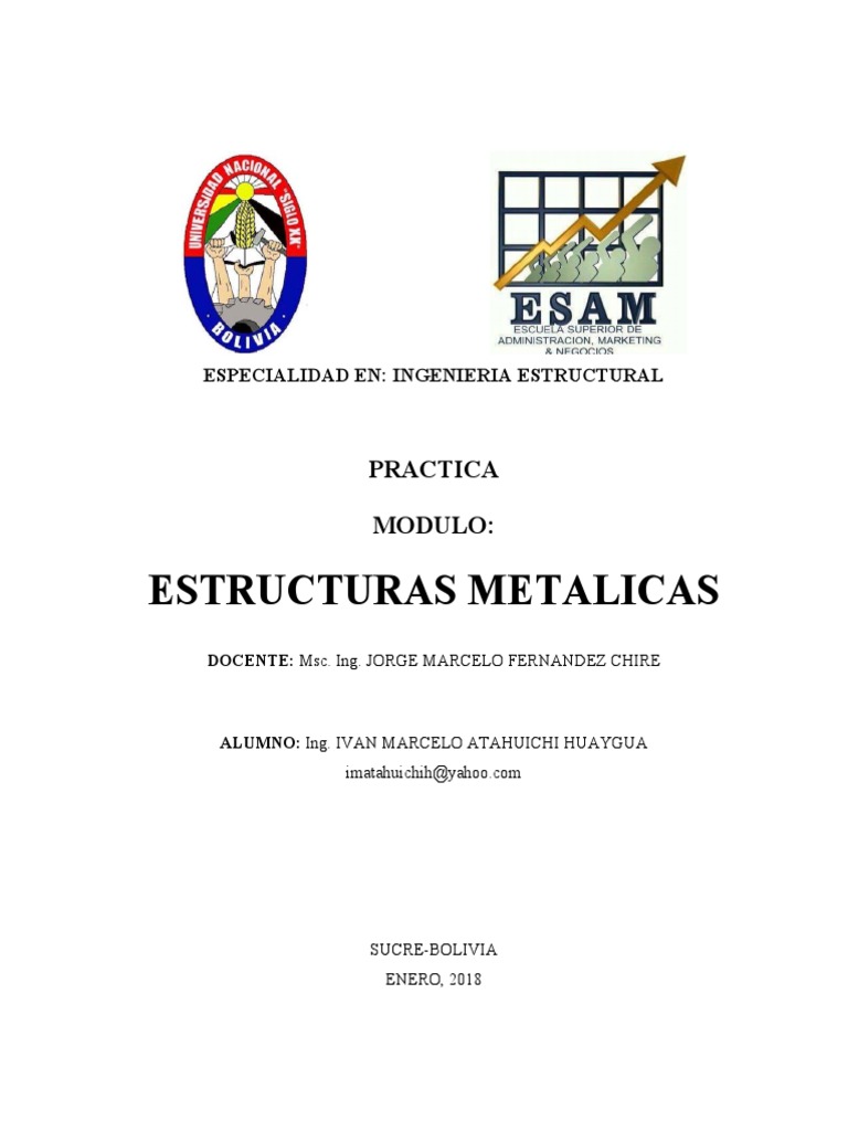 Atahuichi Ivan Practica Estructuras Metalicas | PDF | Ingeniero civil