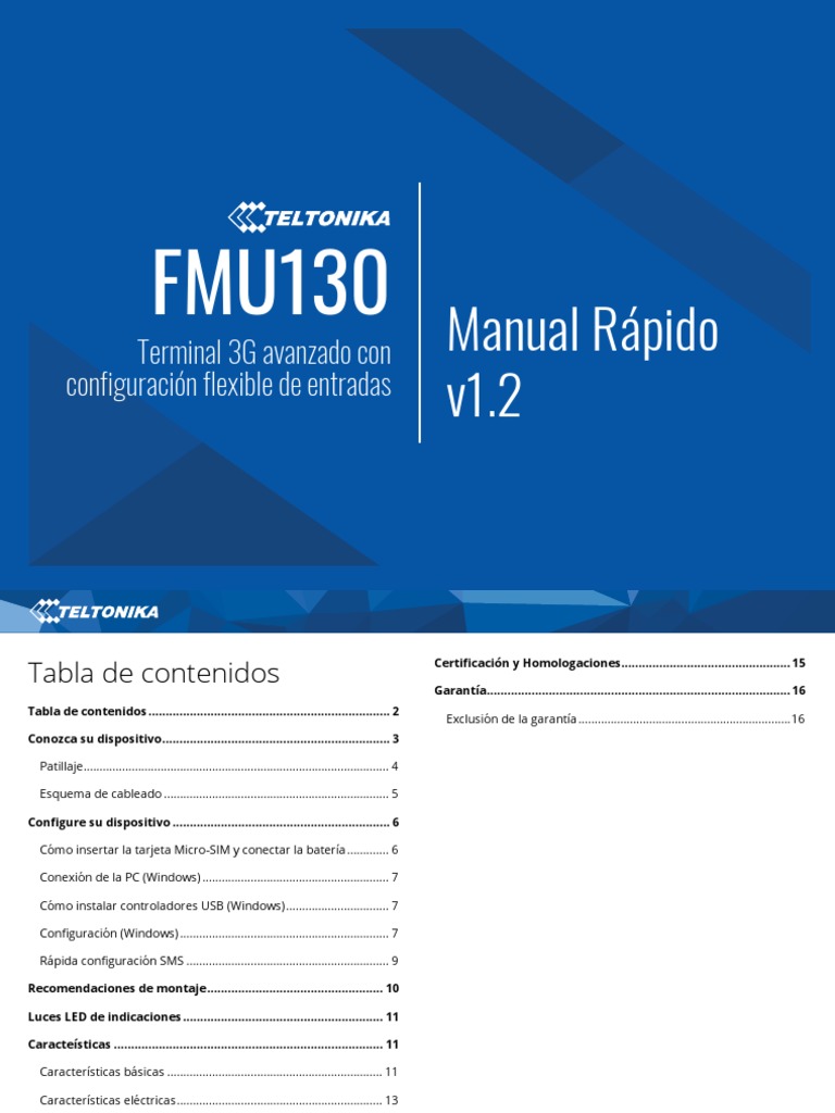 Fmu130 Quick Manual v1.2 Es | PDF | USB | Bluetooth