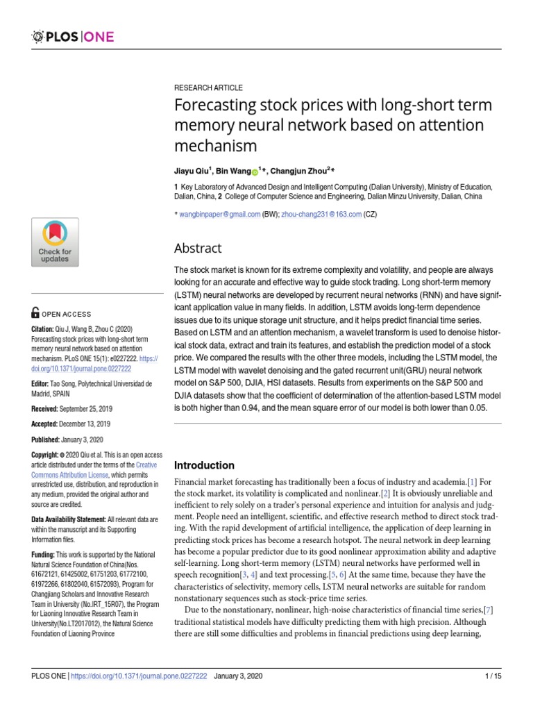 Forecasting Stock Prices With Long-Short Term Memo | Download Free PDF | Wavelet | Artificial ...