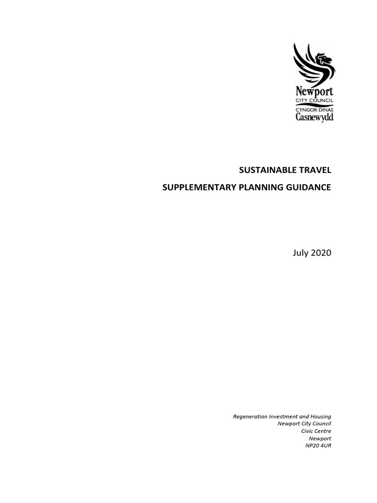 Sustainable Travel SPG Adopted Version July 2020 | PDF | Sustainability ...