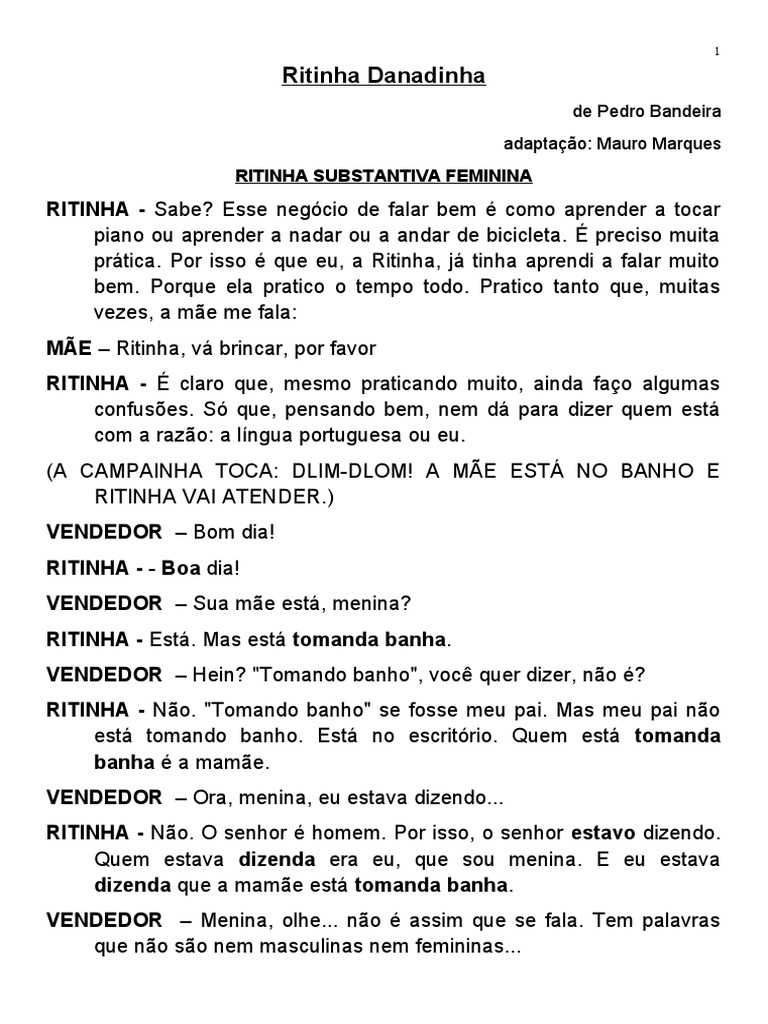 Ritinha Danadinha Marcelo Adaptação | PDF