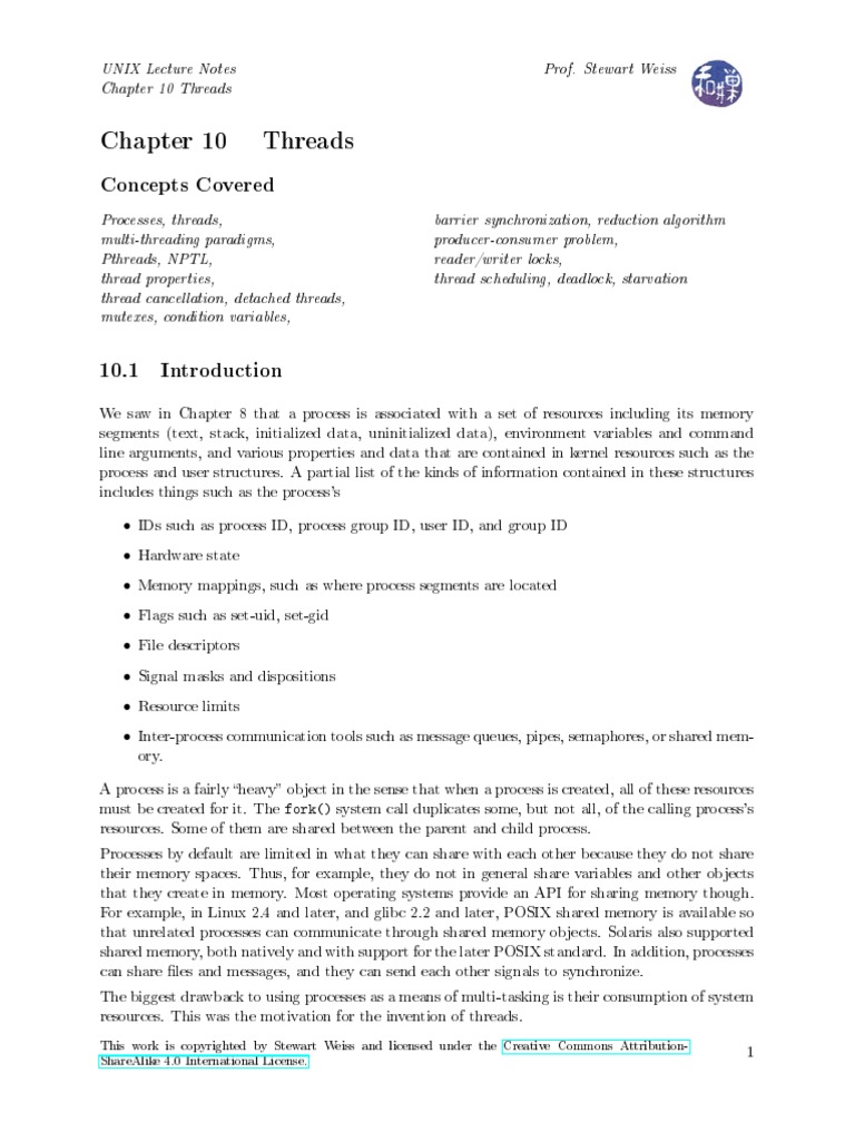 Chapter 10 - Threads and the Pthread Library | PDF | Process (Computing) | Pointer (Computer ...