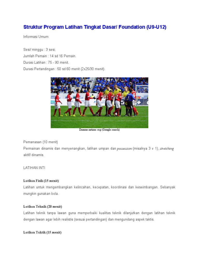 Struktur Program Latihan Tingkat Dasar | PDF