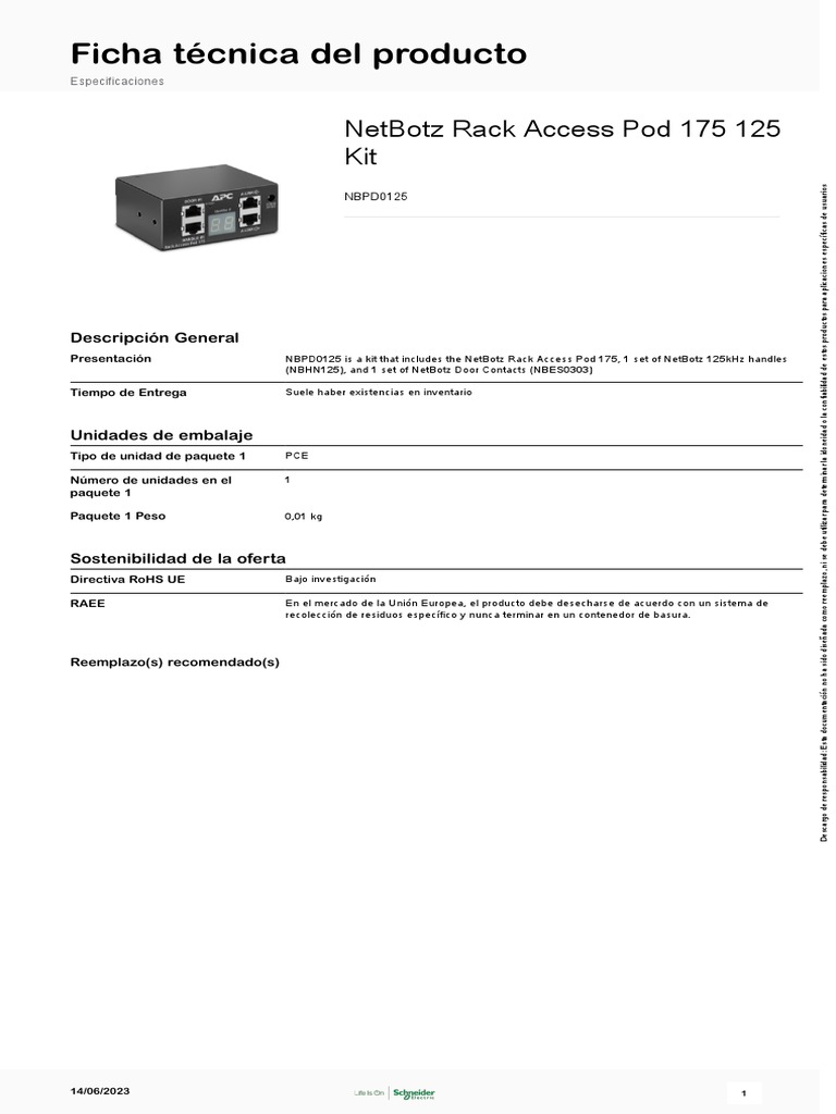 NetBotz Rack Access_NBPD0125 | PDF