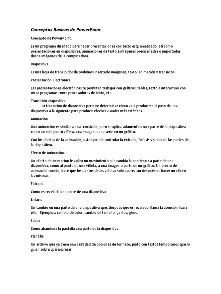 Conceptos Básicos de PowerPoint | PDF