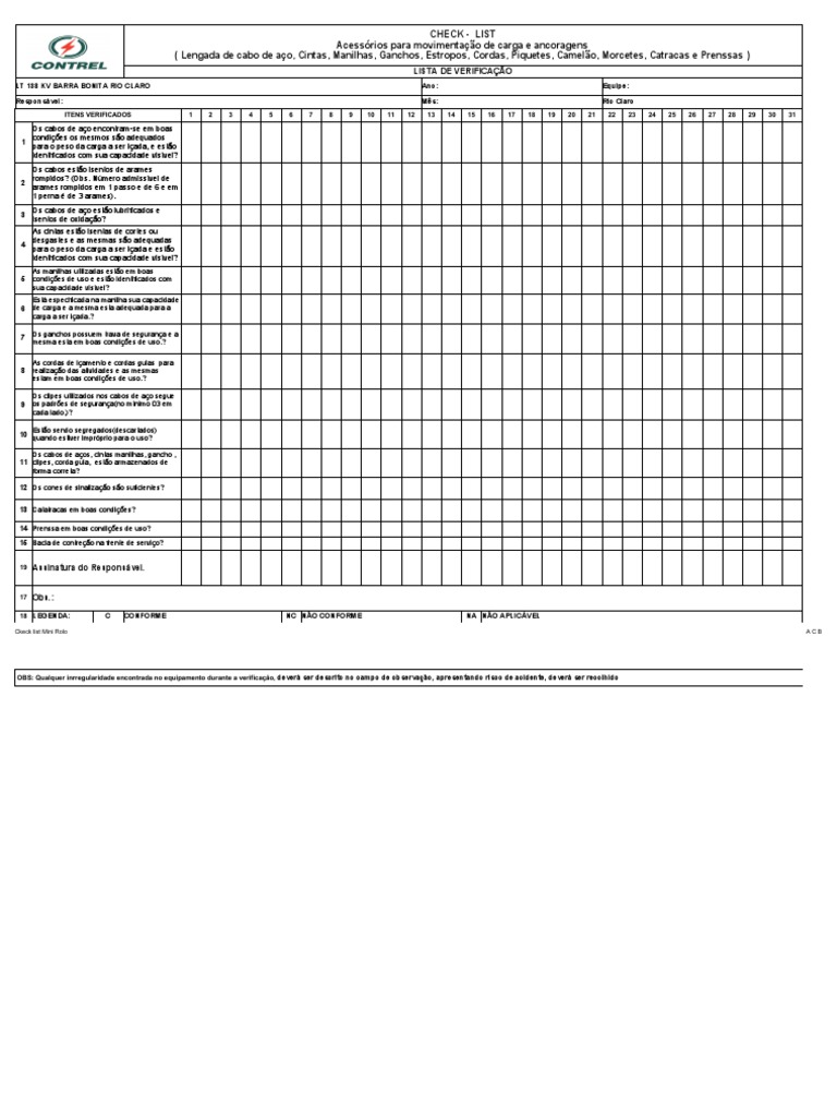 78 - Check-List Aramida e Robô | PDF