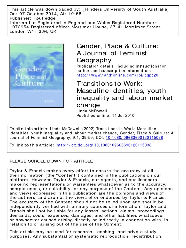 Gender, Place & Culture: A Journal of Feminist Geography | PDF