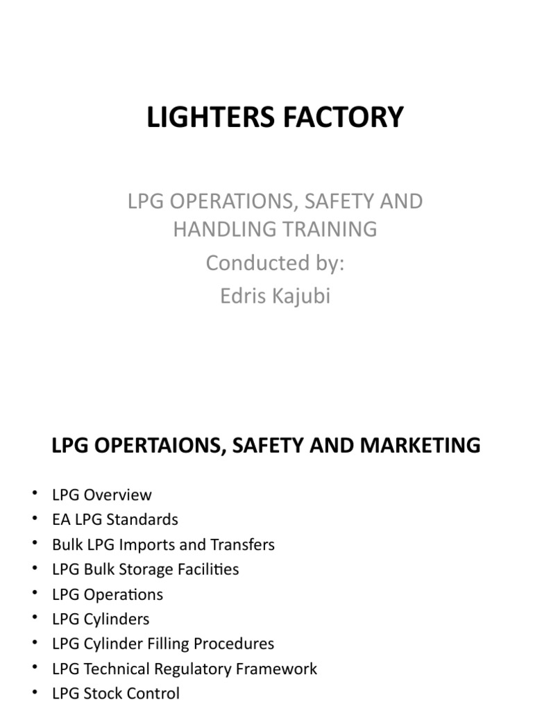 LPG Operations and Safety Training Guide | PDF | Propane | Liquefied ...