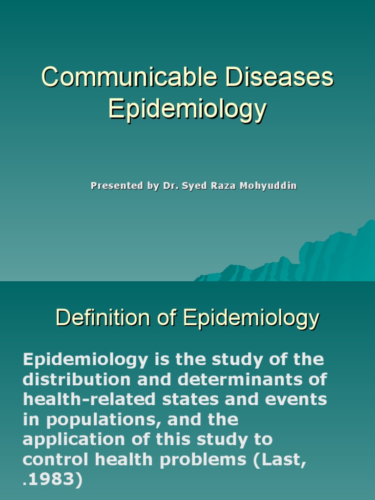 Communicable Diseases Epidemiology | PDF | Infection | Immunology