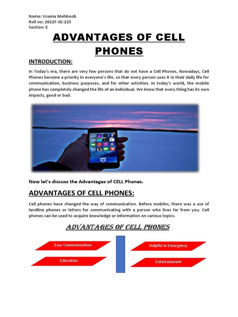 Cell Phones Advantages | PDF | Social Science | Computers