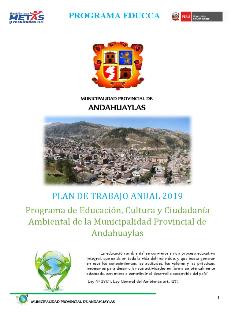 Plan de Trabajo Educca Mpa | PDF