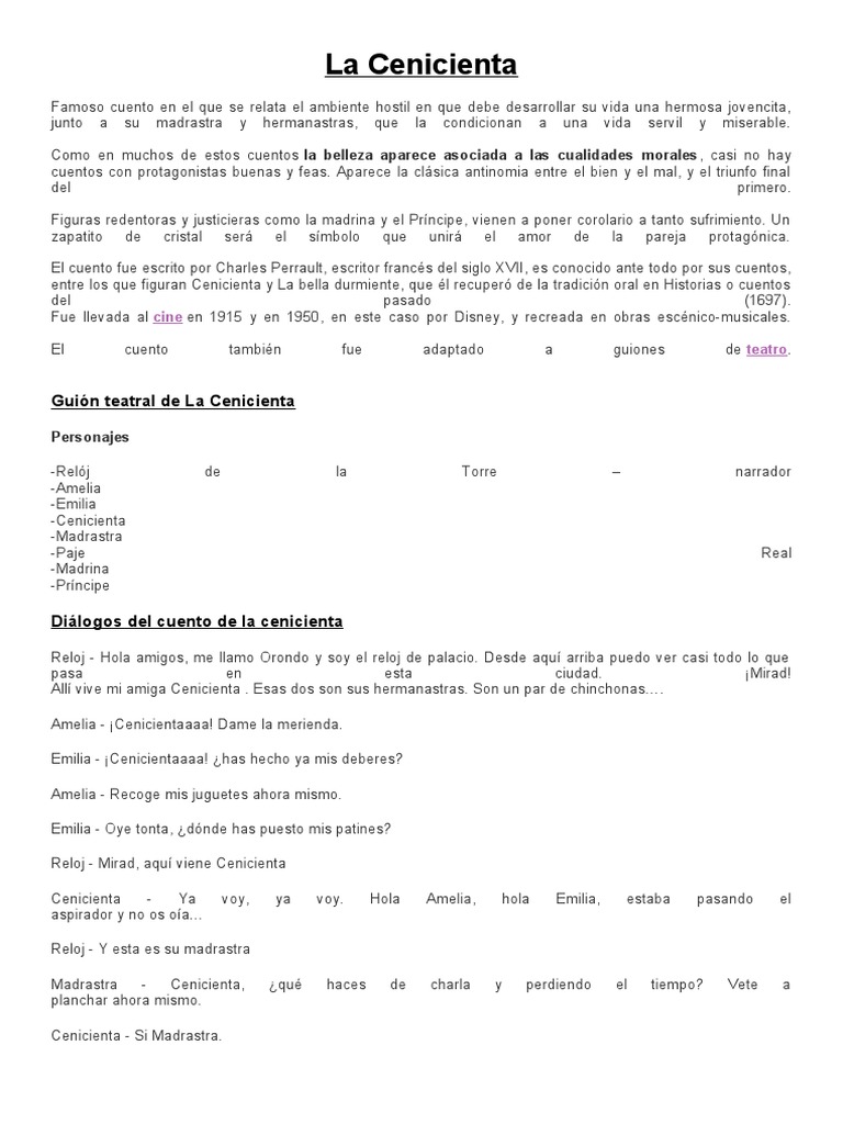 La Cenicienta | PDF | Cenicienta | Cuentos