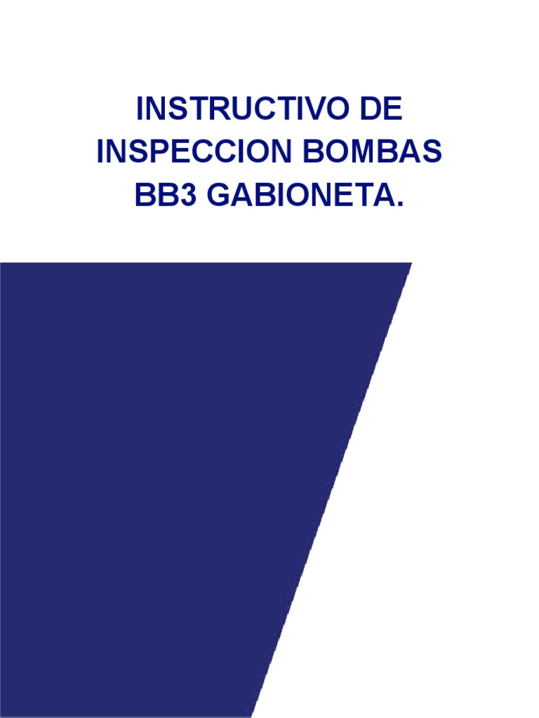 Instructivo de Inspección Bombas BB3 | PDF | Contaminación | Entorno natural