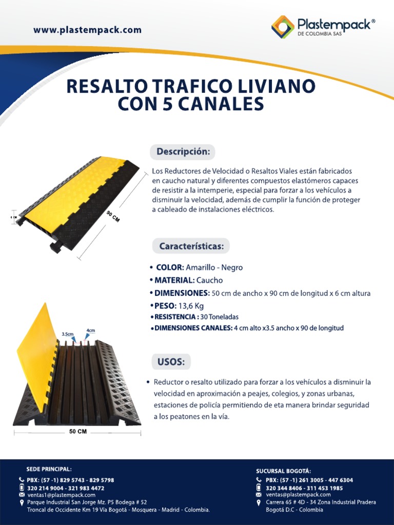 Ficha Tecnica Resalto 5 Canales | PDF
