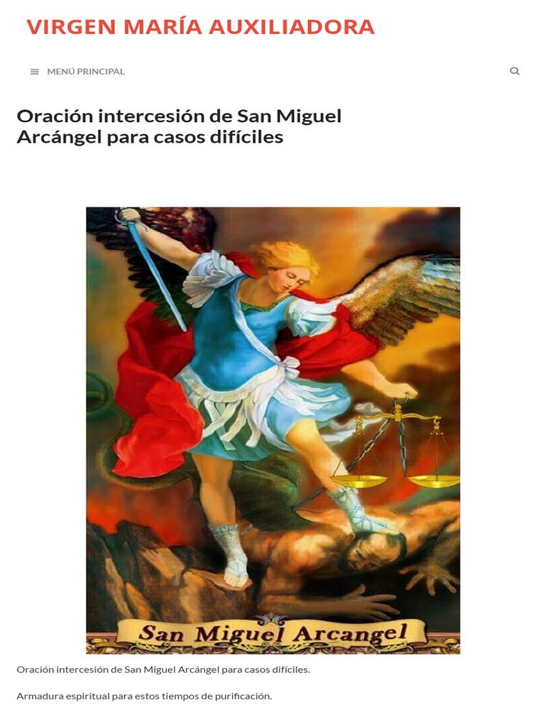 San Miguel Arcángel | PDF | Intercesión | María, madre de Jesús