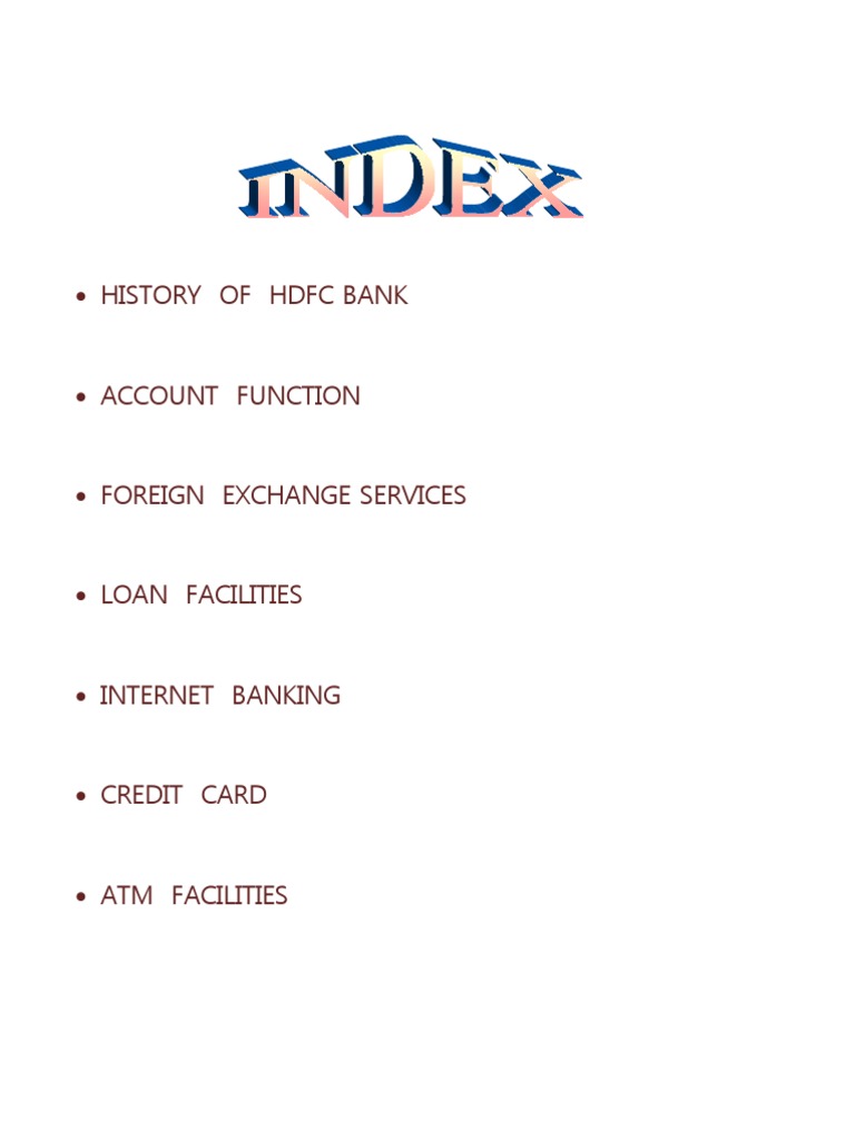 Overview of HDFC Bank Services | PDF | Credit Card | Deposit Account