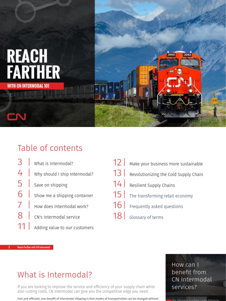 CN REACH FARTHER Intermodal 101 Whitepaper | PDF | Cargo | Transport