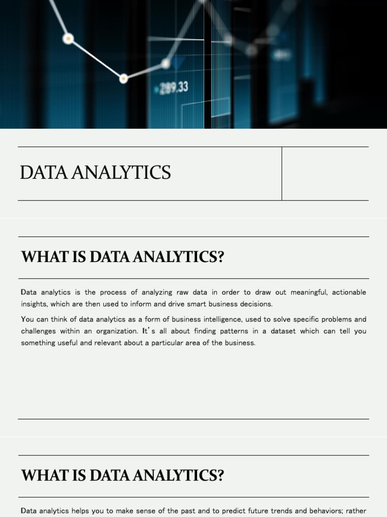 PrE7 Chapter 8 Data Analytics | PDF | Data Analysis | Analytics PrE7 Chapter 8 Data Analytics | PDF | Data Analysis | Analytics