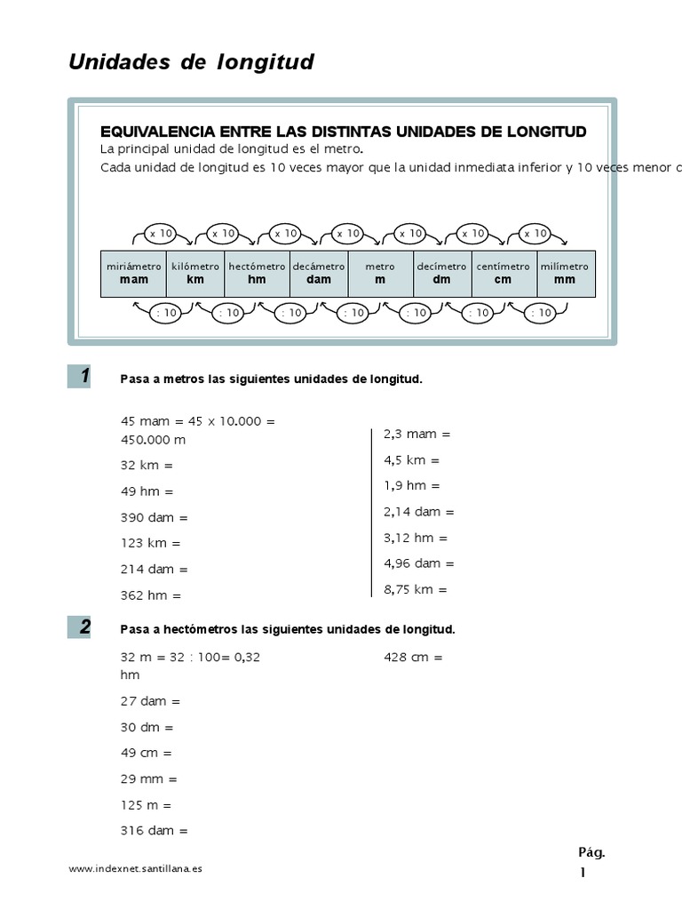 Unidades de Longitud | PDF | Metrología | Unidades de medida