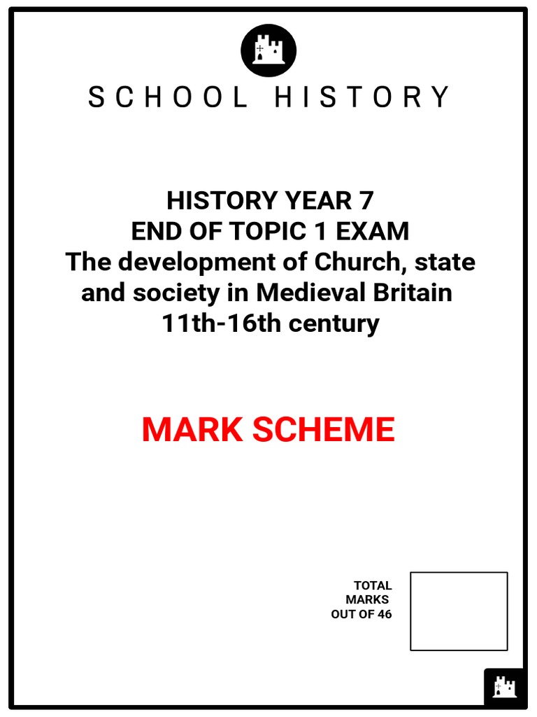 Year 7 Key Topic 1 Markscheme | PDF