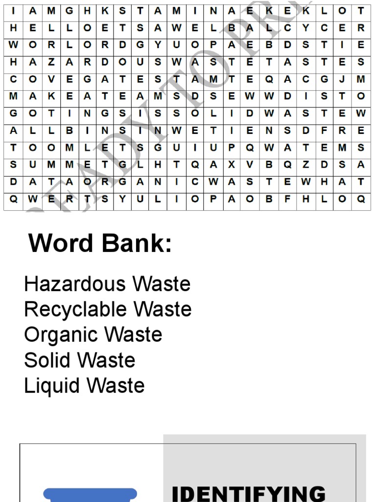 Identifying and Segregating Waste | PDF