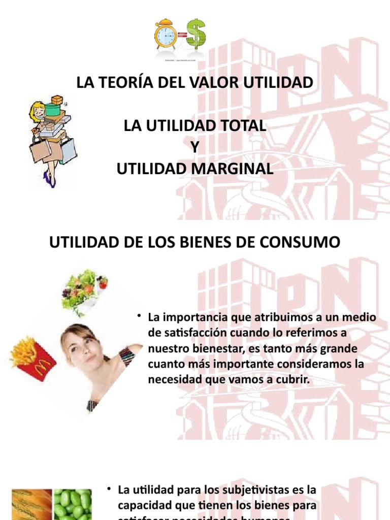 8 Teoria Del Valor UTILIDAD Total y Marginal | Descargar gratis PDF ...